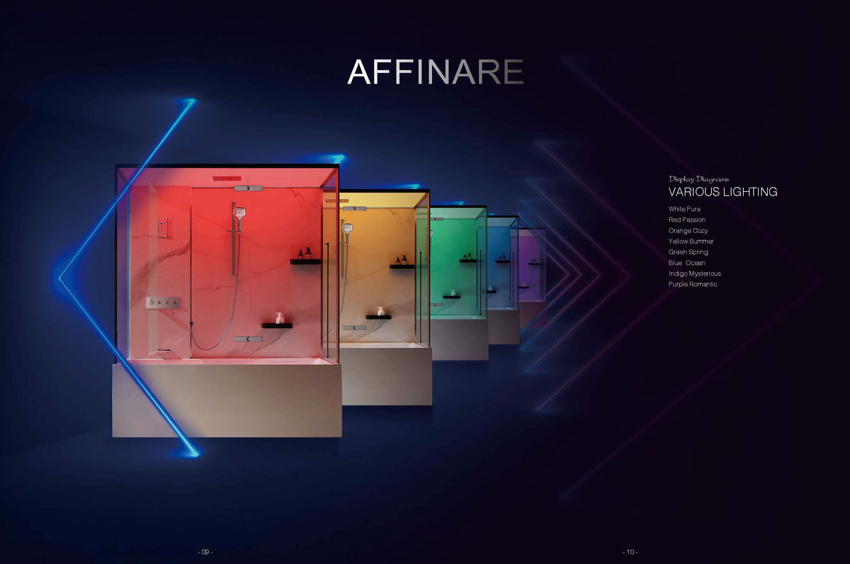 Affinare Afs 2024 Sls Serie Cielo Steam And Massage Bathtub Steam Room